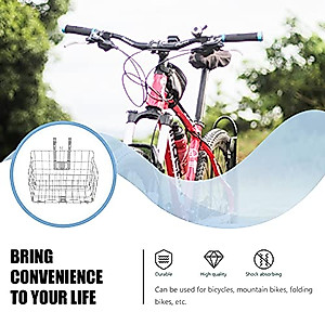 Alipis 1pc Off Mesh Bicycles Silver Lid Frame Road Front Replacement Mountain Folding Collapsible in Iron Rack Baskets Cruisers Back with Accessory Hanging Lift Handlebar Bike Container