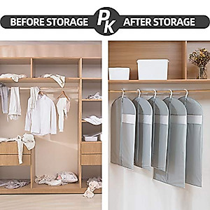 Garment Bags for Hanging Clothes,Suit Bag for Storage and Travel (Set of 4(23.3'' X 50''))