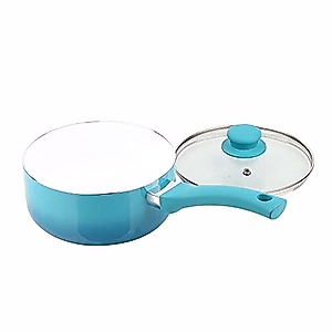 Ceramic Nonstick 12 Piece Cookware Set,Teal Ombre Pots and pans set Kitchen cookware sets Cast iron pan Cookware sets Pots and pans Nonstick pan Cast iron skillets,Blue,4378695