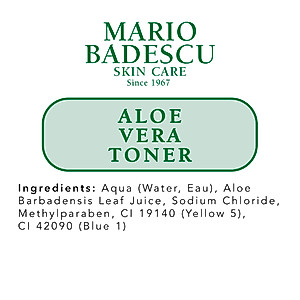 Mario Badescu Aloe Vera Toner for Dry and Sensitive Skin | Soothing Facial Toner that Hydrates and Balances| Formulated with Aloe Vera| 8 FL OZ (Pack of 1)