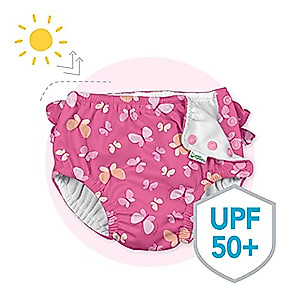 i Play Girls Reusable Absorbent Baby Swim Diapers Pink Butterflies 6 Months
