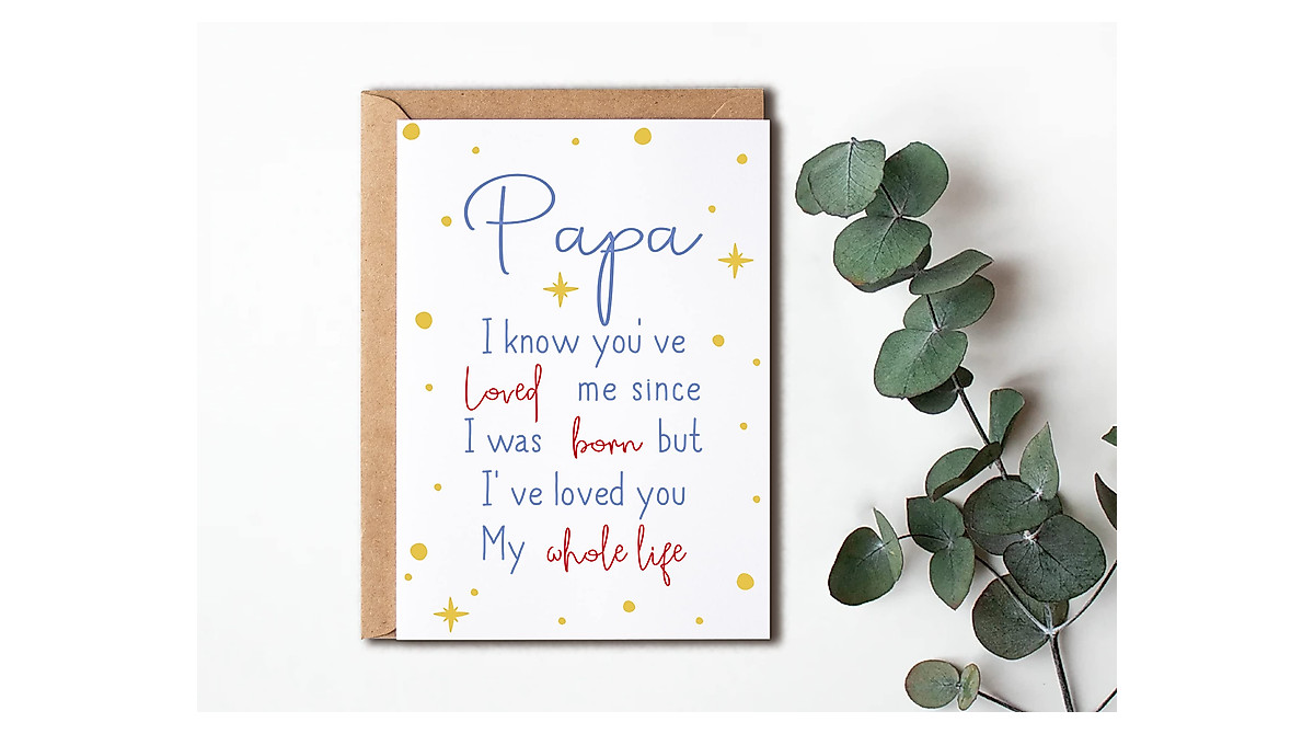 EruditeGifts Birthday Card for Papa - Cute & Special