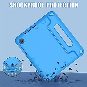 BMOUO Kids Case for Alcatel Joy Tab 2 8” 2020 (Model 9032Z), Shockproof Convertible Handle Stand Metroby t-Mobile Alcatel Joy Tab 2 Tablet Case - Blue