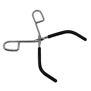 EISCO Beaker Tongs, 9.75" Long - Rubber Coated Jaws - Nickel Plated Steel - Holds Items with Diameters of 2.25" to 6"