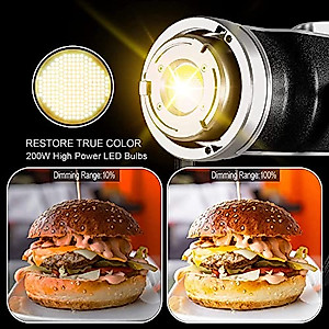 GVM 200W LED Video Light with Softbox, SD200D Photography Studio Lighting Kit with Bluetooth/DMX Control, 93000lux@0.5m 3200K-5600K Bi-Color Continuous Output Lighting for YouTube, Video, Filming