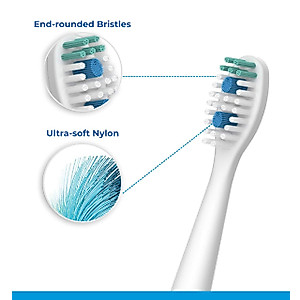 Sonic Electric Toothbrush for Adults with 5 Toothbrush Replacement Heads, 3 Brushing Modes & 2 Minutes Built-in Timer, Travel Toothbrushes with Inductive Charging, Rechargeable toothbrush | White
