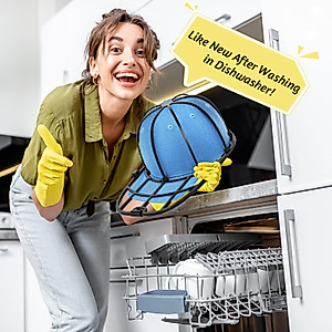 Fododo Cap Washer for Baseball Caps Washing Machine or Dishwasher Hat Washer Frame Washing Cage for Adult Child's Cap (Black-1Pack)