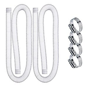 Swimming Pool Replacement Hoses,1.25in Diameter Pool Filter Pump Replacement Hoses(2pcs),Premium Quality Kinkproof PE, Compatible with Pump 330 GPH, 530 GPH, and 1000 GPH.(59”Length)