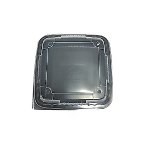 DHG PROFESSIONAL 8" x 8" x 3", 1 Compartment Tray with Translucent Vented Lid. Combo Pack (Tray and Lid). Pebble (150 Pack 1-Compartment)