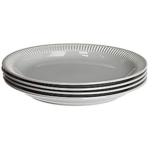 Lenox Gray Profile Stoneware 4-Piece Dinner Plate Set, 6.00 LB