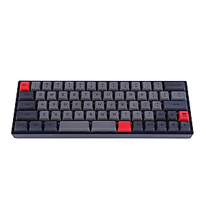 EPOMAKER SK66 60% Keys Wired Gateron Optical Mechanical Gaming Keyboard with RGB Backlight and PBT Heat Sublimation Keycaps (Gateron Optical Red, Grey Black)