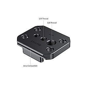 SMALLRIG Tripod Adapter for GoPro Ball Joint Buckle, Quick Release Plate for Arca with 1/4”-20 Threaded Holes and 3/8”-16 Threaded Holes, Compatible with GoPro Hero 11/10 / 9/8 / 7/6 / 5- APU2668