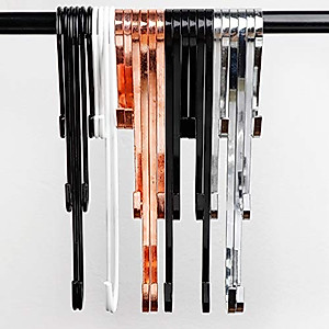 TOPBATHY 6pcs S Shaped Hook Heavy Duty S Hooks Rack Hangers Hanging Hangers Hooks for Bedroom, Supermarket,Bathroom, Kitchen and Office: Pan, Pot, Coat, Bag,Towels, Plants(10cm Rose Gold)