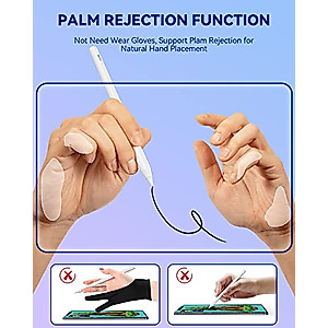 Stylus Pen for iPad with Palm Rejection, Tilt Sensitivity, ZVFBC iPad Pencil for Touch Screens Compatible with iPad Air 3rd/4th/5th, iPad Pro 11/12.9 inch, iPad 6th/7th/8th/9th/10th, iPad Mini 5th/6th