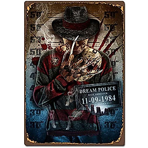 For Favorite Nightmare On Elm Street Movie Retro Metal Tin Sign Vintage Aluminum Sign for Home Coffee Wall Decor 8x12 Inch
