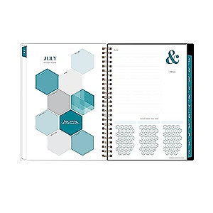 2023-2024 Blue Sky™ Inkwell Press Windblown CYO Horizontal Weekly Flex Academic Planning Calendar with Notes, 5-7/8" x 8-5/8", Charcoal, July 2023 to June 2024, 142390