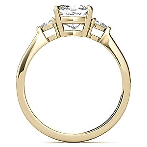 925 Silver, 10K/14K/18K Solid Gold Moissanite Engagement Ring, 2.5 CT Cushion Cut Handmade Solitaire Ring Diamond Wedding Ring for Woman, Birthday Gifts for, VVS1 Colorless
