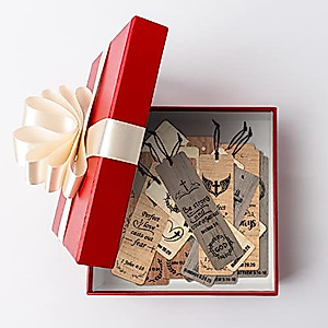 3sscha 24Pcs Christian Wooden Prayer Bookmarks with Inspirational Bible Verse Page Clip Religious Gifts for Women Man Book Lovers Home Sunday School Church Reading Supplies 5.5 x 1.5 Inches