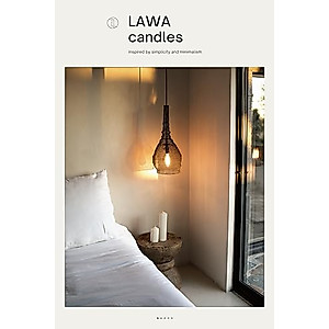 LAWA Ribbed Peak Pillar Candle - Large Beautiful Handmade Pillar Scented Soy Wax Candle Elegant Bubble Aesthetic Candle Housewarming Gift Home Room Shelf Decor Idea White (Small)