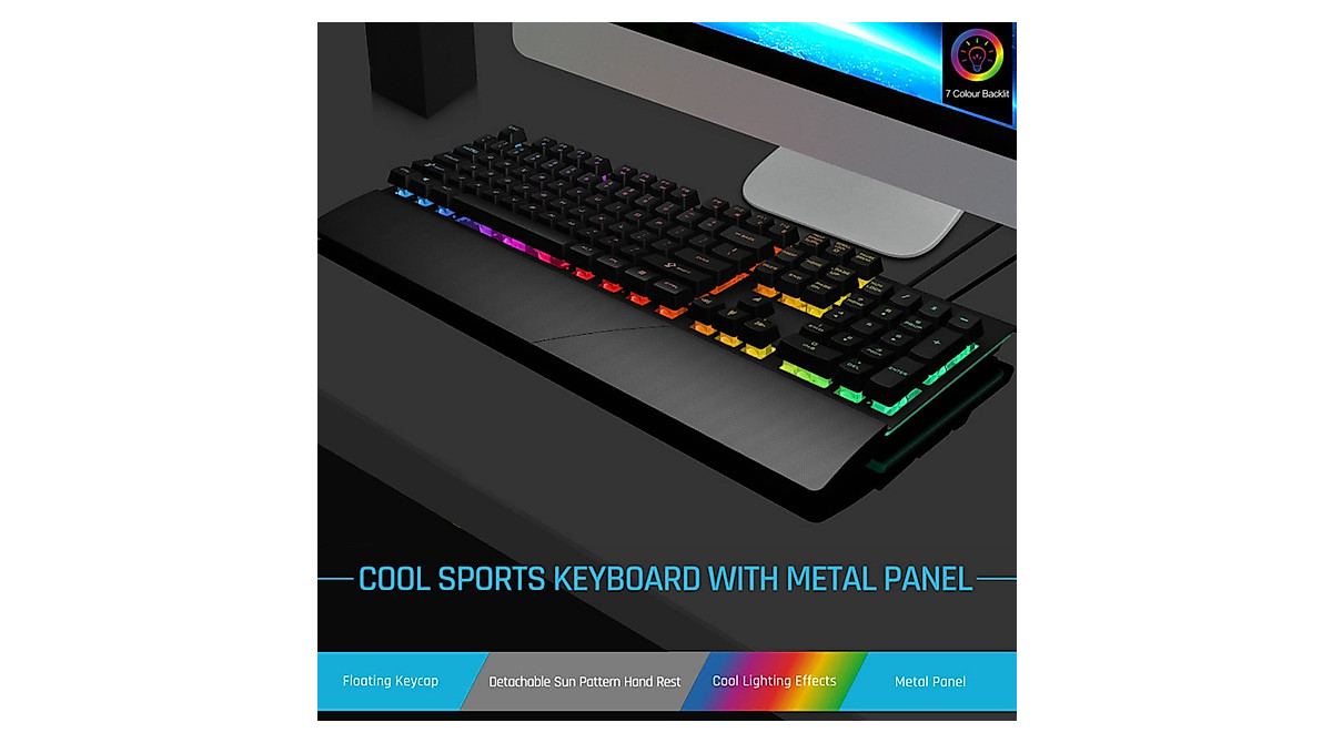 Ergonomic RGB Mechanical Gaming Keyboard