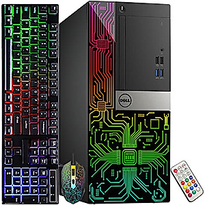 Dell Gaming PC OptiPlex 3040 Tower Desktop Computer - Intel Core i7 6th Gen (3.4GHz) - GeForce GTX 1660 Super 6GB GDDR6-16GB RAM - 1TB SSD - Windows 10 Pro - Wi-Fi - Keyboard & Mouse - HDMI (Renewed)