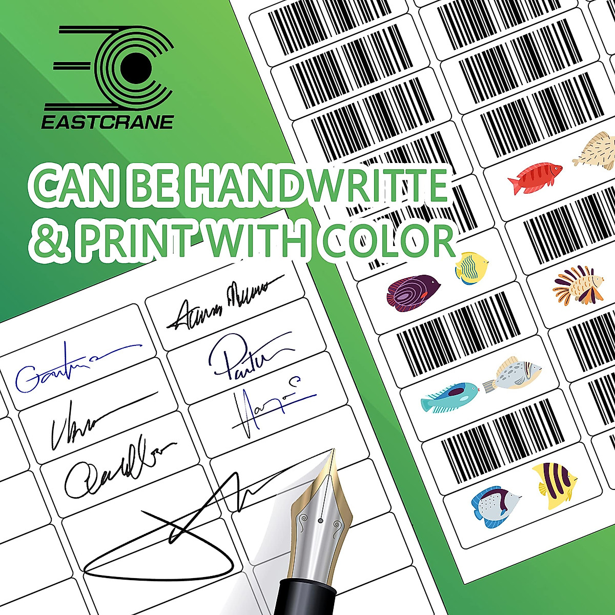 EastCrane 1" x 2-5/8" Printable Mailing Address Labels,3,000 Sticker Labels(100 Sheets),White Blank Labels for Laser/Inkjet Printer,Permanent Adhesive Name Labels,FBA Labels