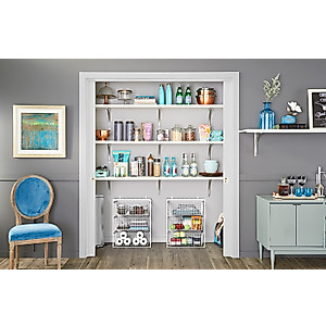 ClosetMaid Wire Basket 3 Drawer Organizer Unit with Shelf for Pantry, Closet, Clothes, Linens, Sturdy Steel, Easy Assembly, White