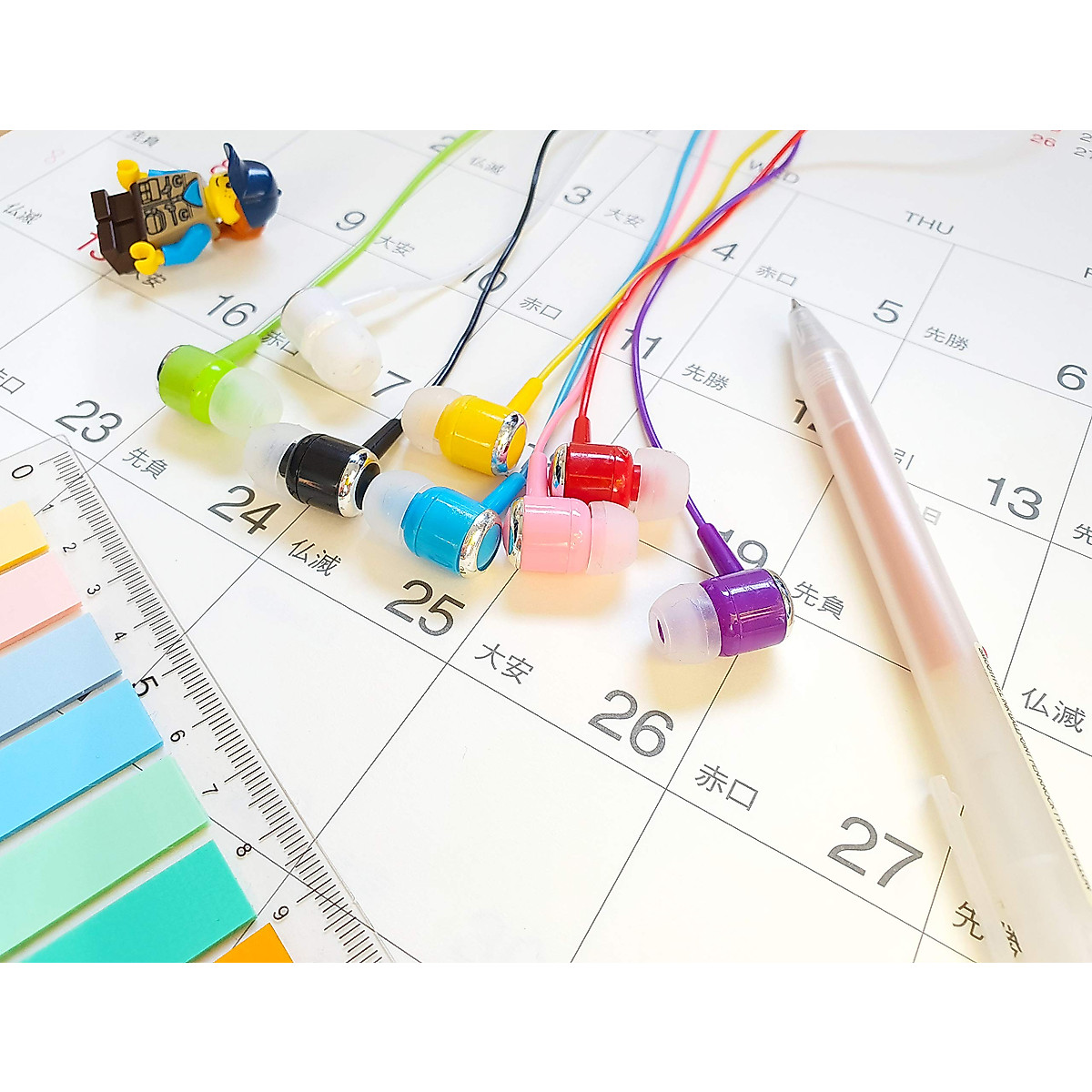 GADGET.COOL Wired Earbuds 10 Pack Bulk, Balanced Stereo Sound and Bass in-Ear Headphones with Ear Tip Replacements for iPhone Android Smartphone Tablet Laptop Computer School Classroom