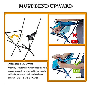 KingCamp Ultralight High Back Folding Camping Chairs Adults with Armrest, Upgrade All-Aluminum Alloy Bracket, Lightweight Camping Chair Camp Compact Portable Outdoors with Carry Bag