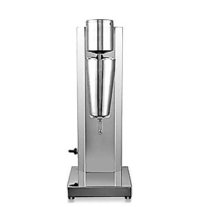 Commercial Electric Milkshake Maker, Stainless Steel Milk Shake Machine Cocktail Tea Drink Mixer Smoothie Malt Blender 18000RMP (Single Head)