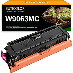 BUTICOLOR Remanufactured W9063MC Toner Cartridge Replacement for HP Color Laserjet Managed E55040DW E57540dn E57540C Printers,1*Magenta