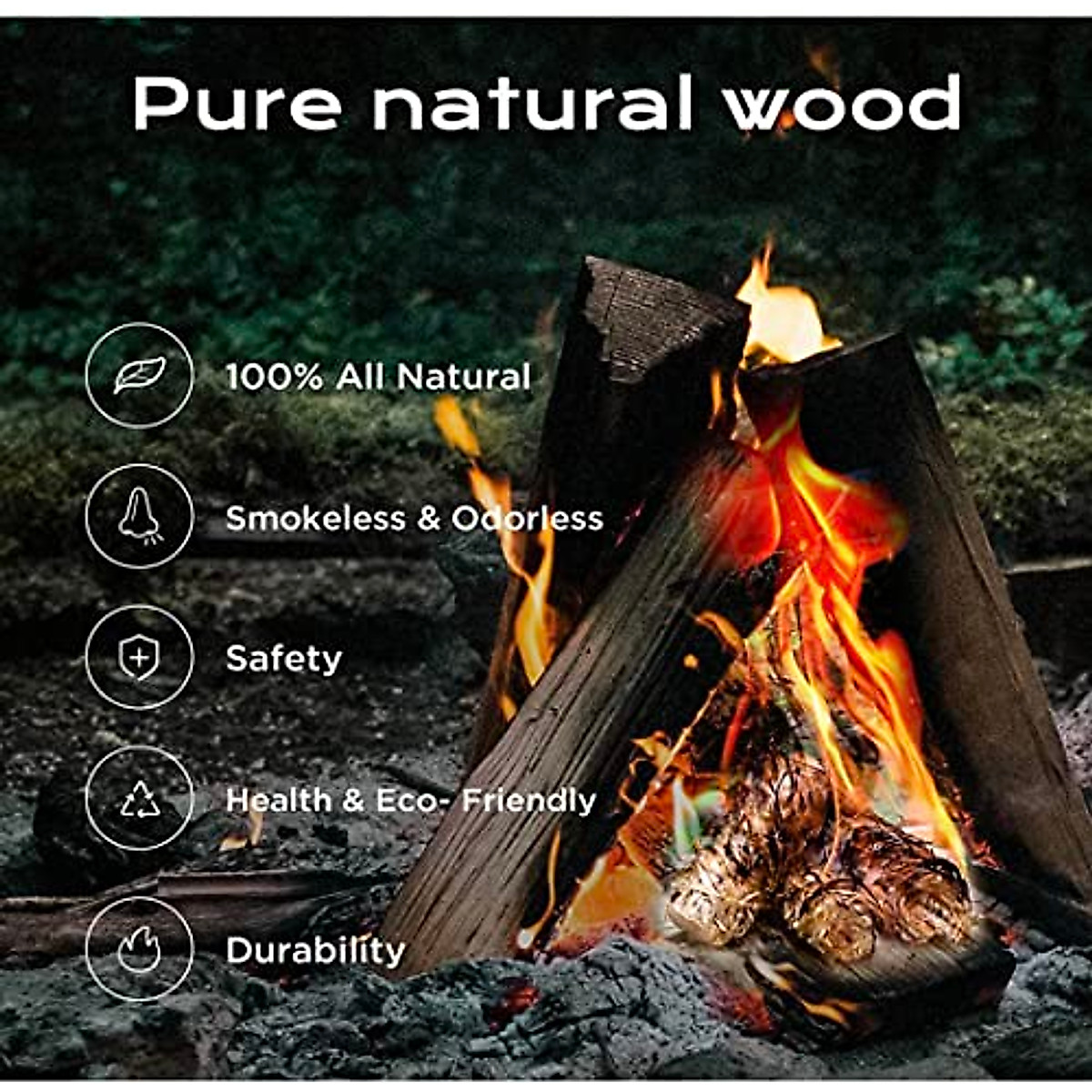 Fire Starters for Wood Stove, BBQ, Fireplace, Charcoal Starter, Campfires,Pellet Stove,Chimney, Fire Pit, BBQ, Waterproof Odorless Safe for Indoor/Outdoor Use - Quick Natural Firestarter (Pack of 20)