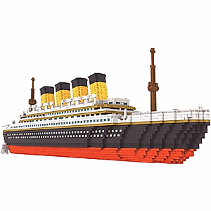 FULHOLPE Titanic Model Building Block Set, 3800Pcs Cruise Ship Titanic Boat Model Building Kit Compatible with Creator Expert 10294