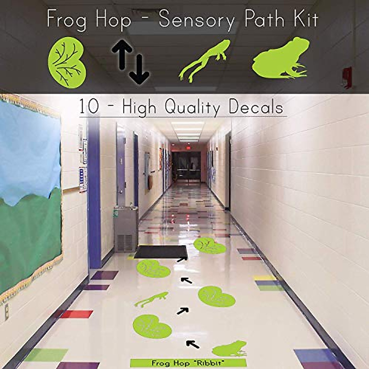 Deluxe School & Classroom Sensory Path Kit – with 65 Custom Vinyl Decals