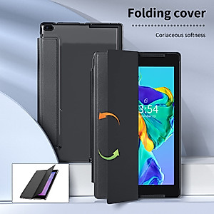 Tablet Case for TJD 10.1 inch Tablet, Multi-Viewing Angels PU Leather Stand Folio Case Cover Compatible with TJD MT1011 Touchscreen Tablet, with Magnetic Cover (Black Case)