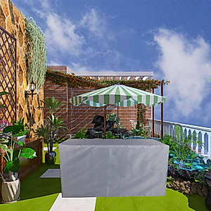 WZDD Patio Table Set Cover 45”x45”28”, Rectangular Garden Furniture Cover, Waterproof Garden Table Cover, Black Patio Furniture Covers, Table Covers for Outdoor Furniture