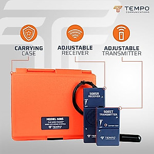 TEMPO 508S-G Irrigation Cable Locator & Wire Finder | Precise Wire Locating | Trace or Locate Dead or Energized Wires Underground, in Walls, Under Floors | Professional Grade (2023 Model)