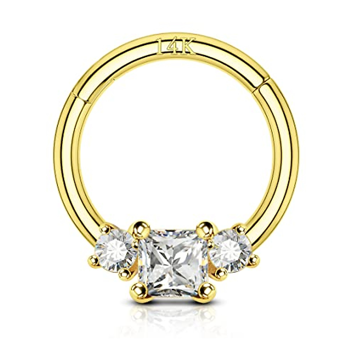 COCHARM 14K Gold Septum Ring for Women 16g Solid Gold 14K Septum Jewelry Cute Yellow Gold Helix Cartilage Earrings 14K Helix Jewelry for Women