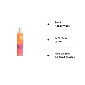 Bath & Body Works Happy Vibes Fine Fragrance Body Mist Spray 8 Ounce (Happy Vibes), 8 Fl Oz (Pack of 1)
