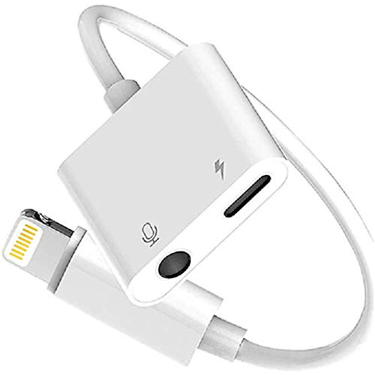 [Apple MFi Certified] Charger Headphones Adapter for iPhone,2 in 1 Belcompany Lightning to 3.5mm Jack Dongle Aux Audio & Charger Splitter Adapter Compatible with iPhone 12/11/XS/XR/X/8/7/iPad/iPod