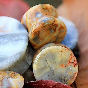 Natural Crazy Lace Agate Stone Saddle Plug (0GA)