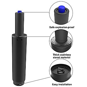 MySit 2.2" Stroke Office Chair Gas Lift Cylinder Replacement, Heavy Duty 450lbs Shortest Gas Spring Rod Chair Part Sinking 2.4 inches Universal Size Black for Short Person,High Chair Base, Class 4