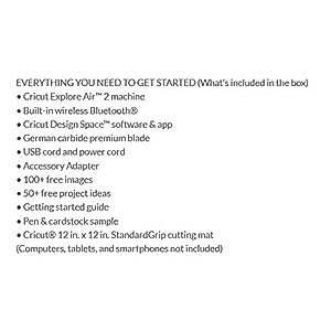 Cricut Explore Air 2 - A DIY Cutting Machine for all Crafts, Create Customized Cards, Home Decor & More, Bluetooth Connectivity, Compatible with iOS, Android, Windows & Mac, Mint