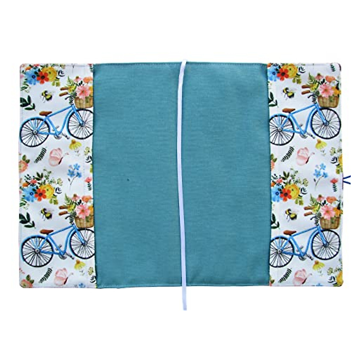 Book Sleeve Cover , Fabric Novel for Adult Books Cover for Paperback, Bicycle Pattern Washable Book Protector - 5.5 x 8.2 x 1.6 Padded Case for Novel