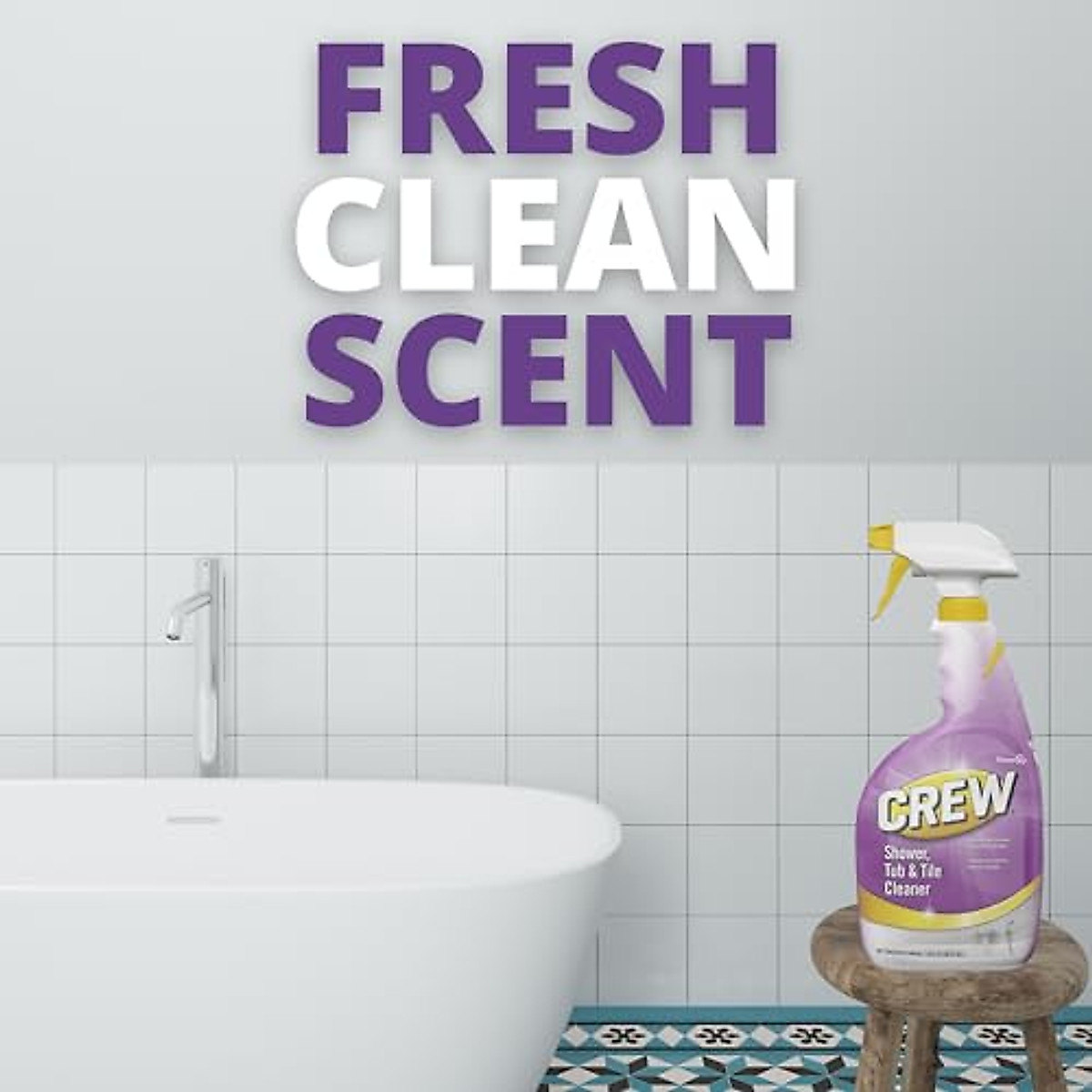 Diversey - CBD540281 Crew Shower, Tub and Tile Cleaner 32 oz./946 mL Capped Spray Bottles (Pack of 4)