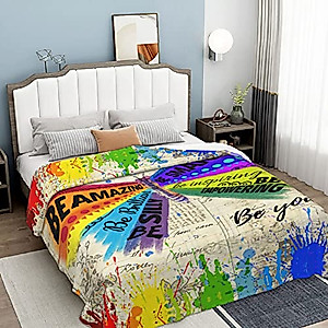 Inspirational Throw Blanket for Women Healing Blanket for Mom Wife Girlfriend Inspiring Butterflies Gets Well Soon Gifts Blanket Care Hope Thoughts Hug Blankets Positive Energy Sympathy Compassion