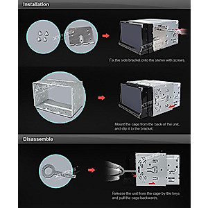 XTRONS Universal Cage Frame Kit for Double 2 Din Car DVD Player Radio Stereo Headunit