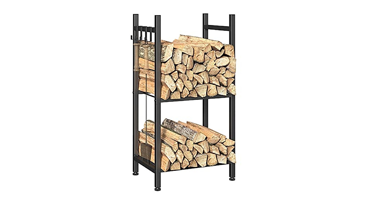 NANANARDOSO Firewood Rack Holder - Durable Wood & Kindling Storage