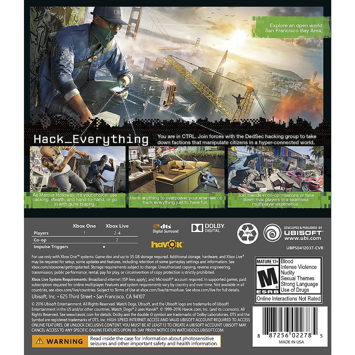 Watch Dogs 2 - Xbox One