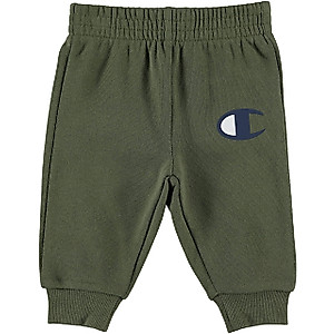 Champion Sets Baby Boy Newborn Two Tees and Fleece Pant 3 Piece Set Baby Clothes (Desert Camo SS/Natural SS/Cargo Olive Fleece, 0-3 Months, 3_months)